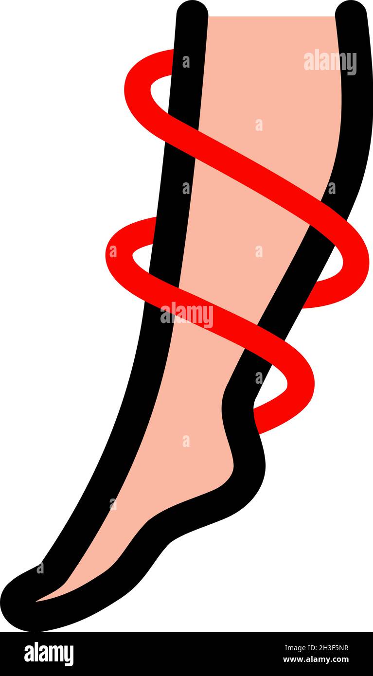 Compression stockings color icon, medical and equipment, medicine socks ...