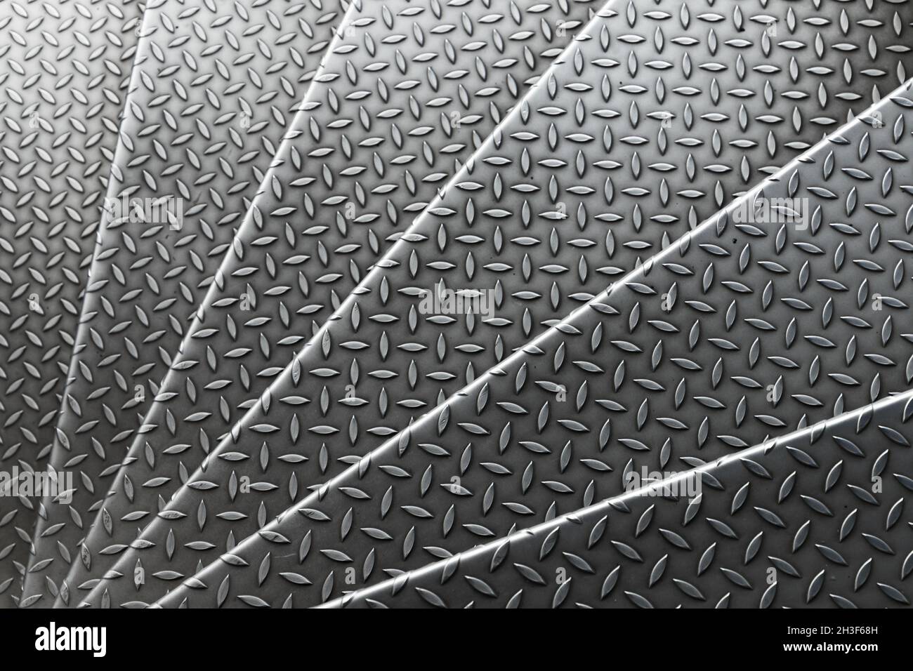 Shiny gray diamond plate metal stairs pattern. Background photo texture ...