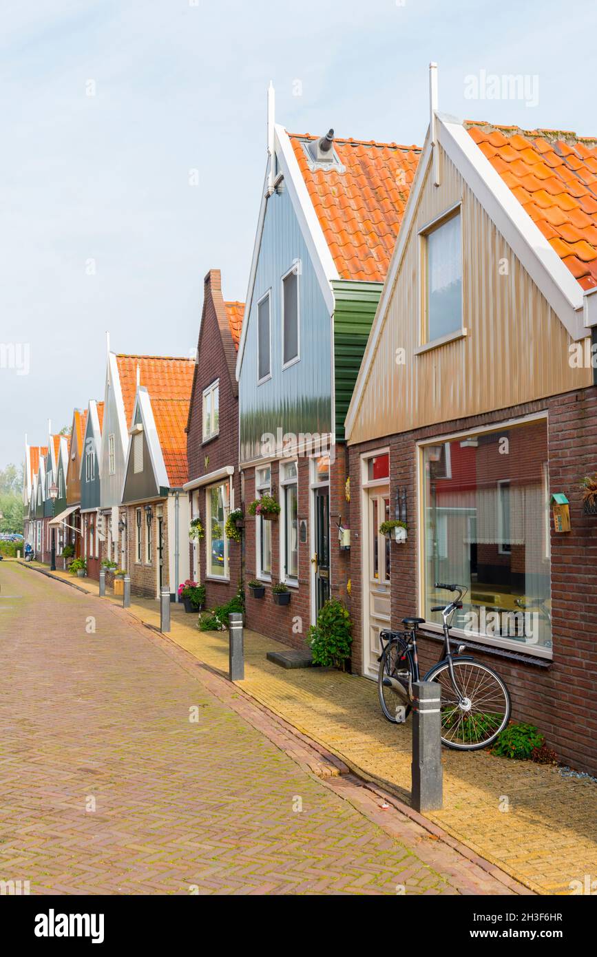 Volendam is a town in North Holland in the Netherlands. Colored houses ...