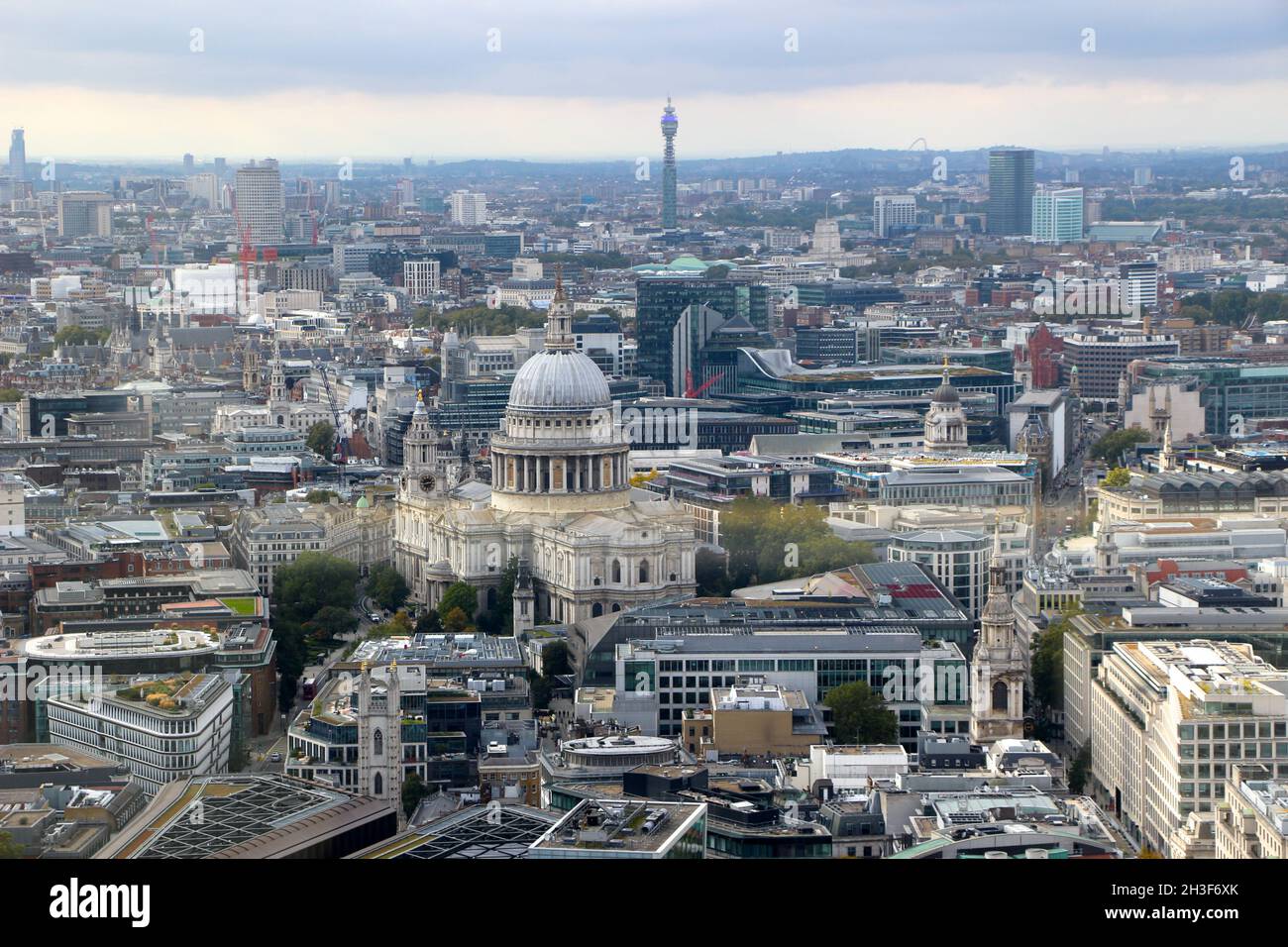 View across London England UK from the Sky Garden 20 Fenchurch Street ...