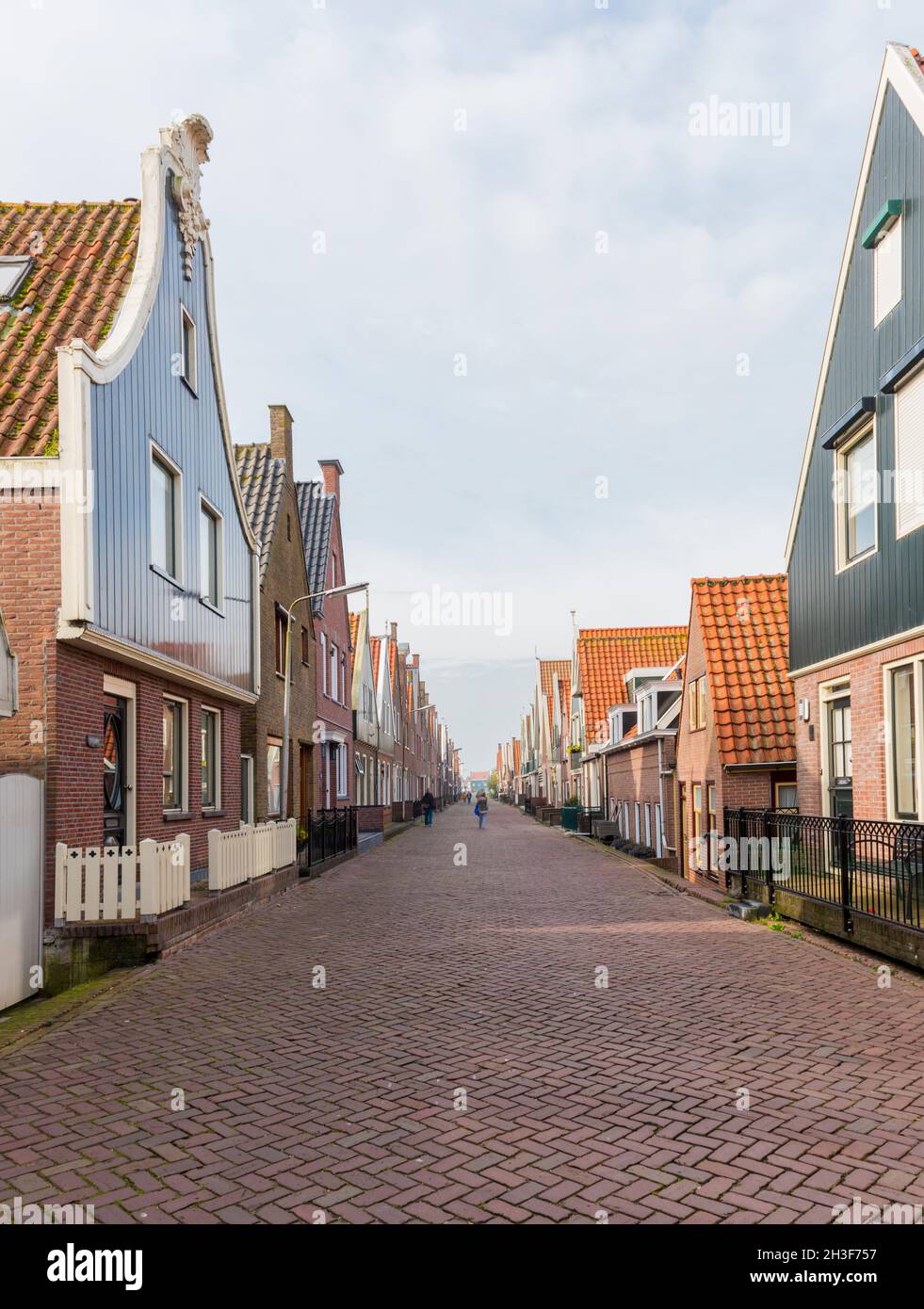 Volendam is a town in North Holland in the Netherlands. Colored houses ...