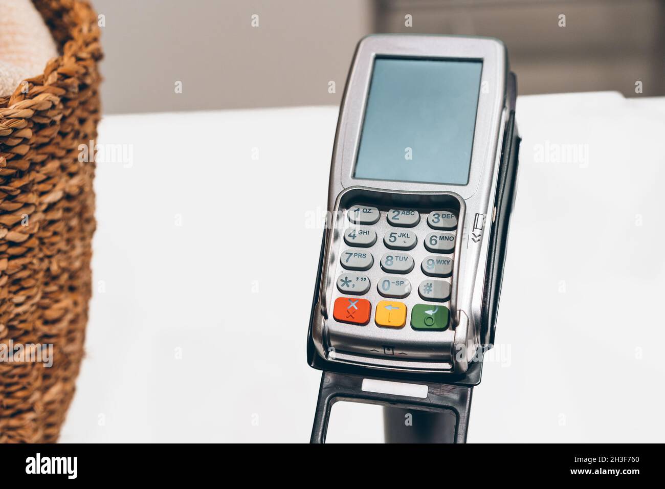 Credit card payment terminal in a shop Stock Photo - Alamy