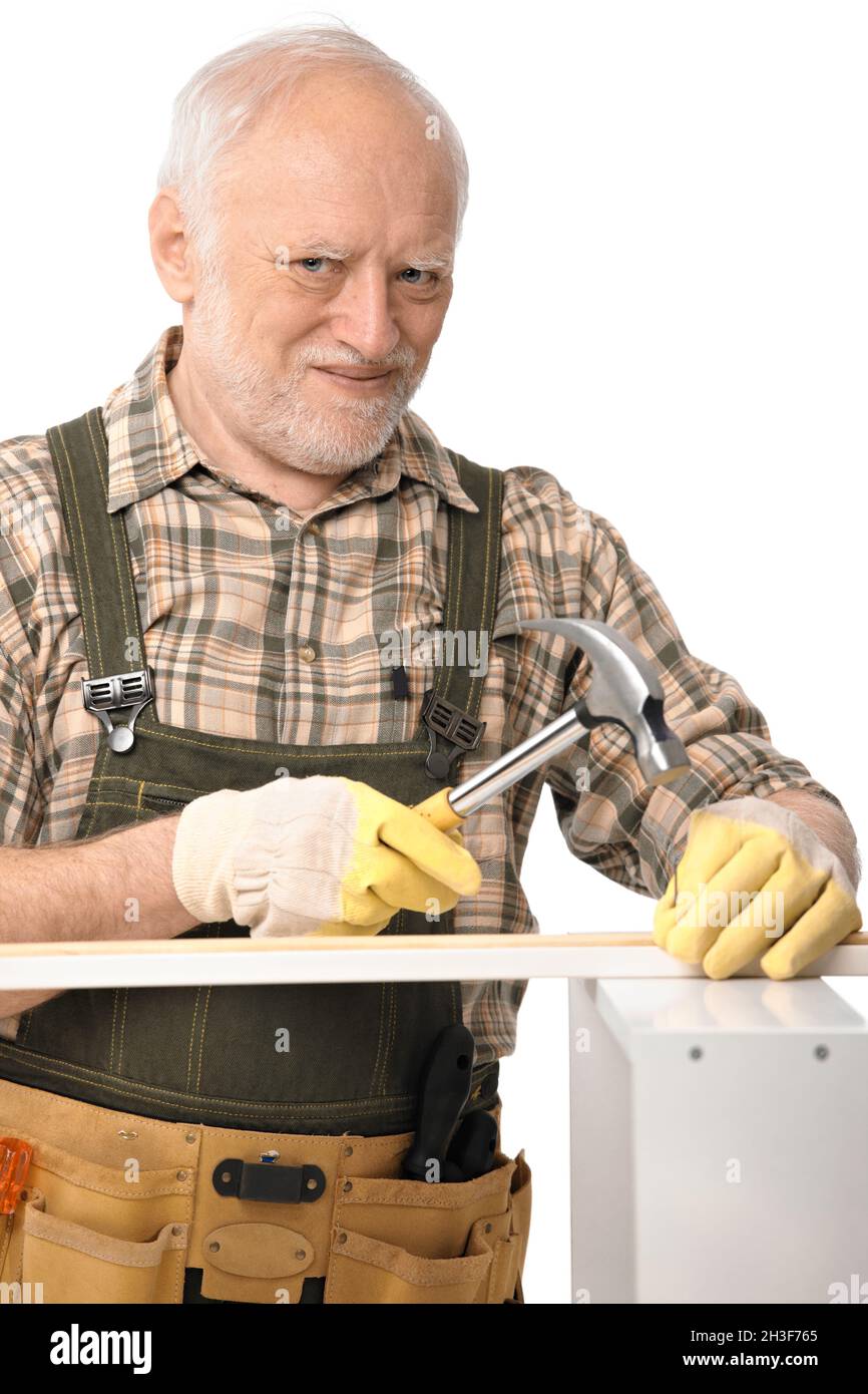 Single caucasian elderly man hi-res stock photography and images - Alamy