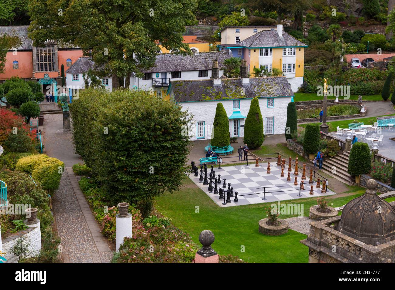 Portmeirion village, Gwynedd, North Wales chess set - tourist village ...