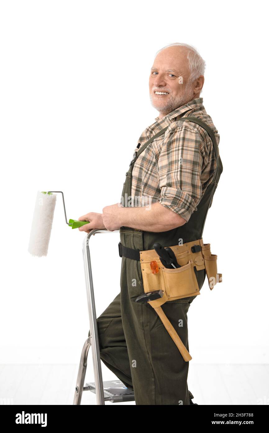 Senior handyman working on hi-res stock photography and images - Alamy