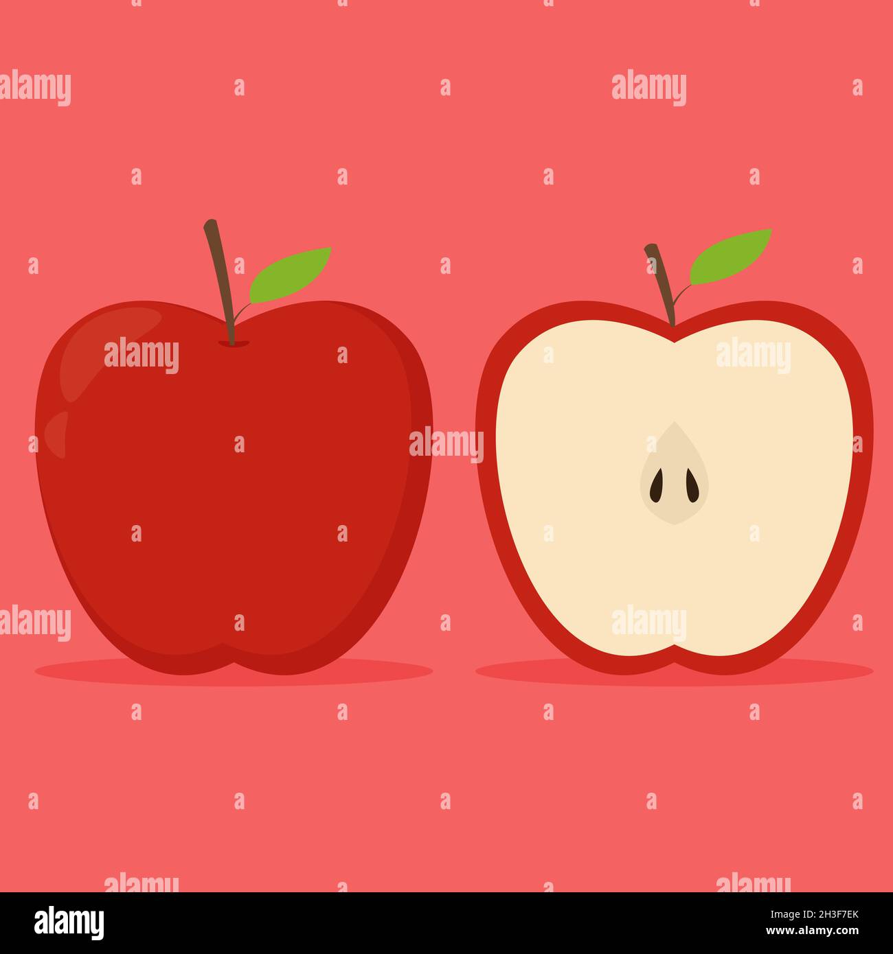 Apple shape cartoon hi-res stock photography and images - Alamy
