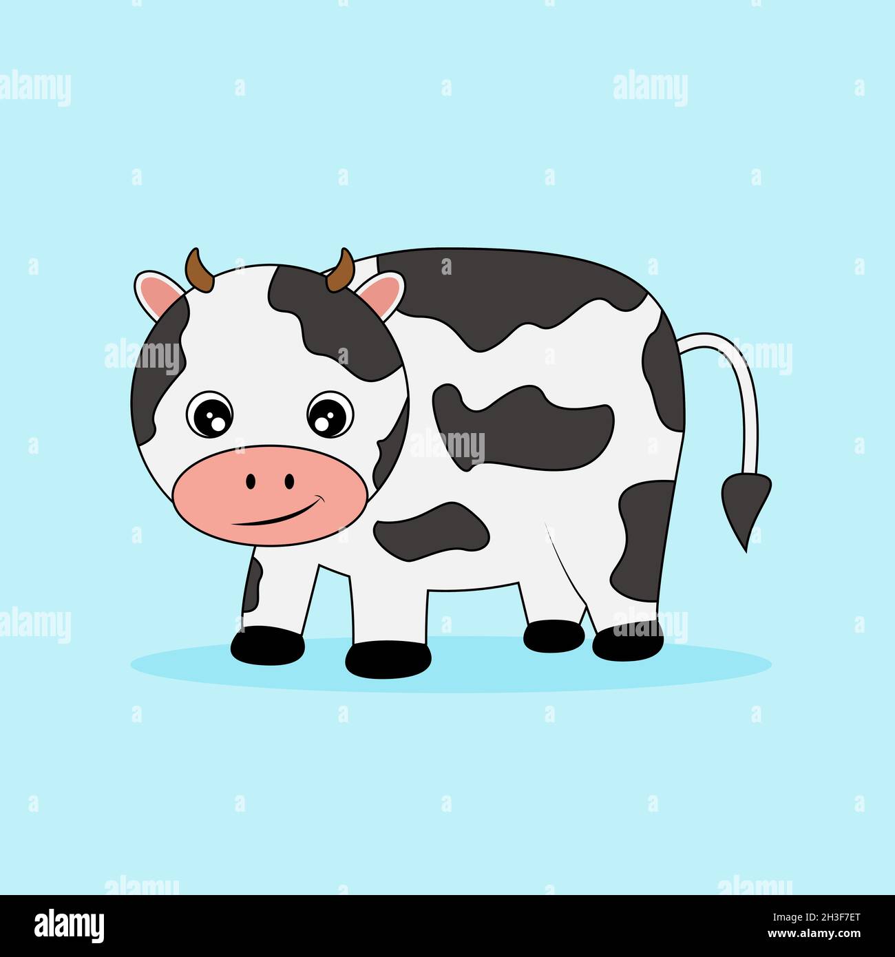 Cow Cartoon Pencil Drawing