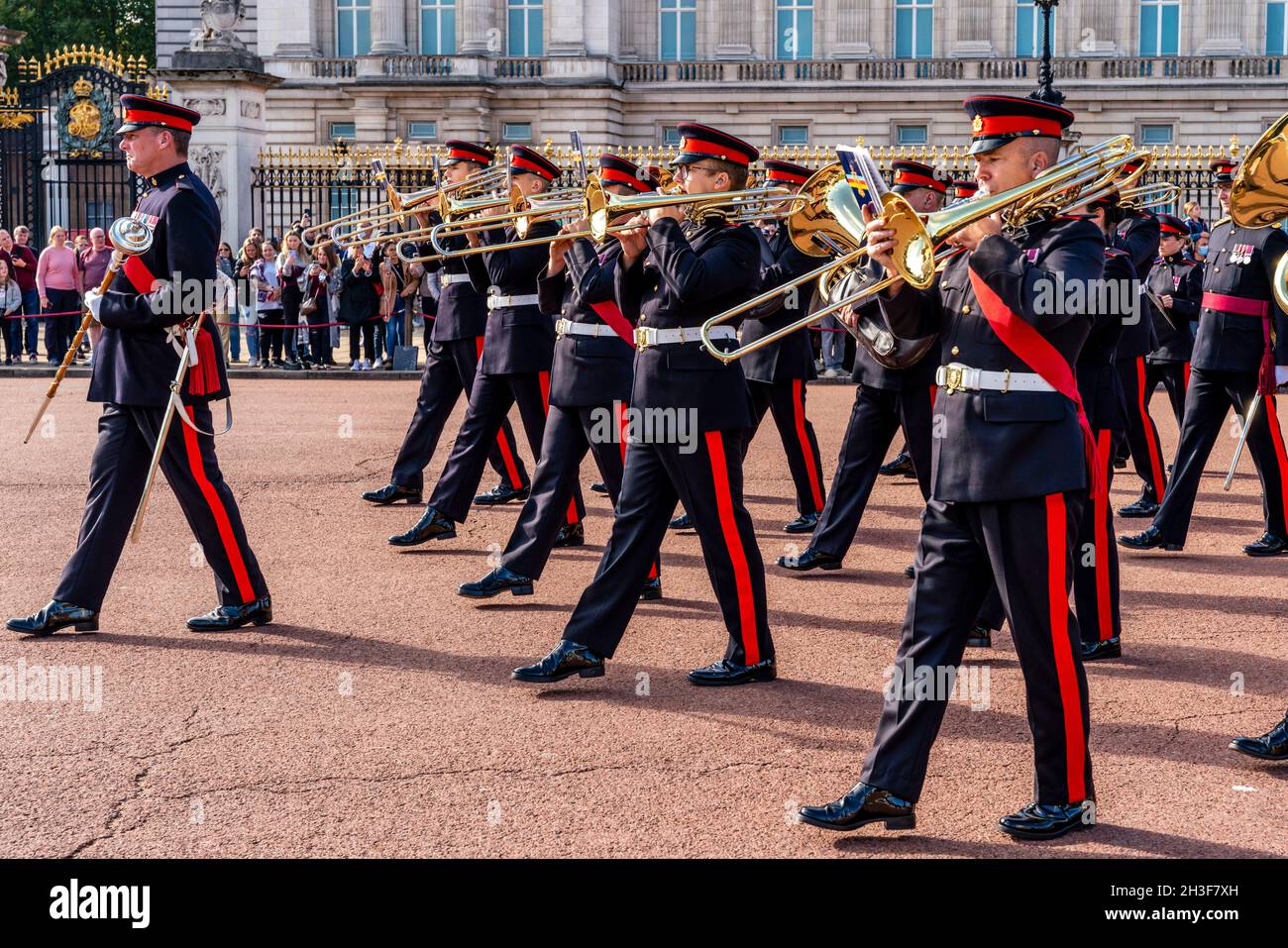 The Changing Of The Guard Ceremony, Buckingham Palace, London, UK Stock ...