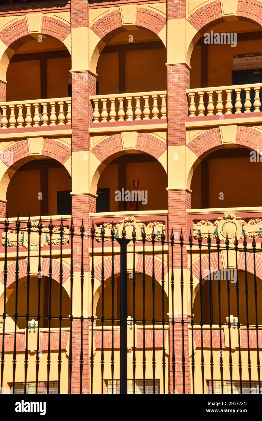 Zaragoza, Spain - 23 Oct, 2021: Details on the exterior walls of the ...