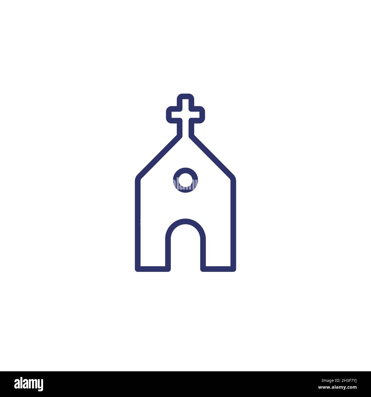 church outline icon on white Stock Vector Image & Art - Alamy