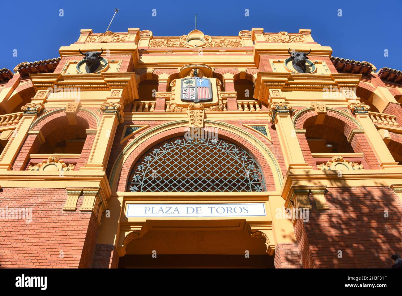 Zaragoza, Spain - 23 Oct, 2021: Details on the exterior walls of the ...