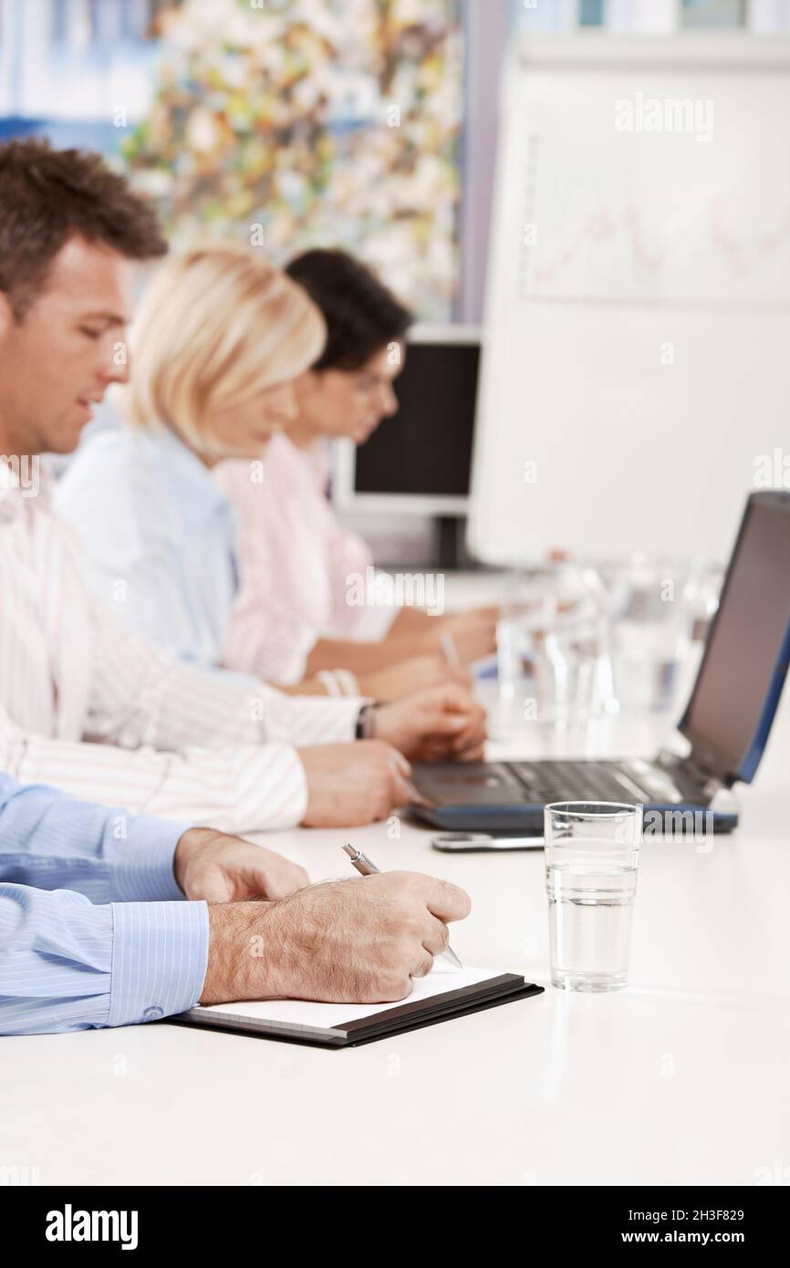 Hand making notes Stock Photo - Alamy