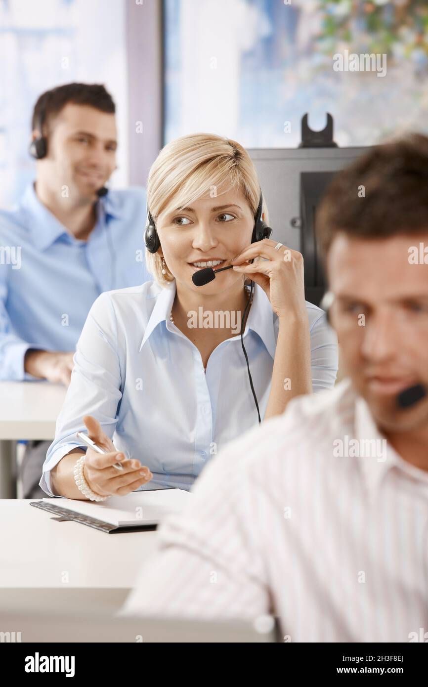 Vertical image young operator hi-res stock photography and images - Alamy