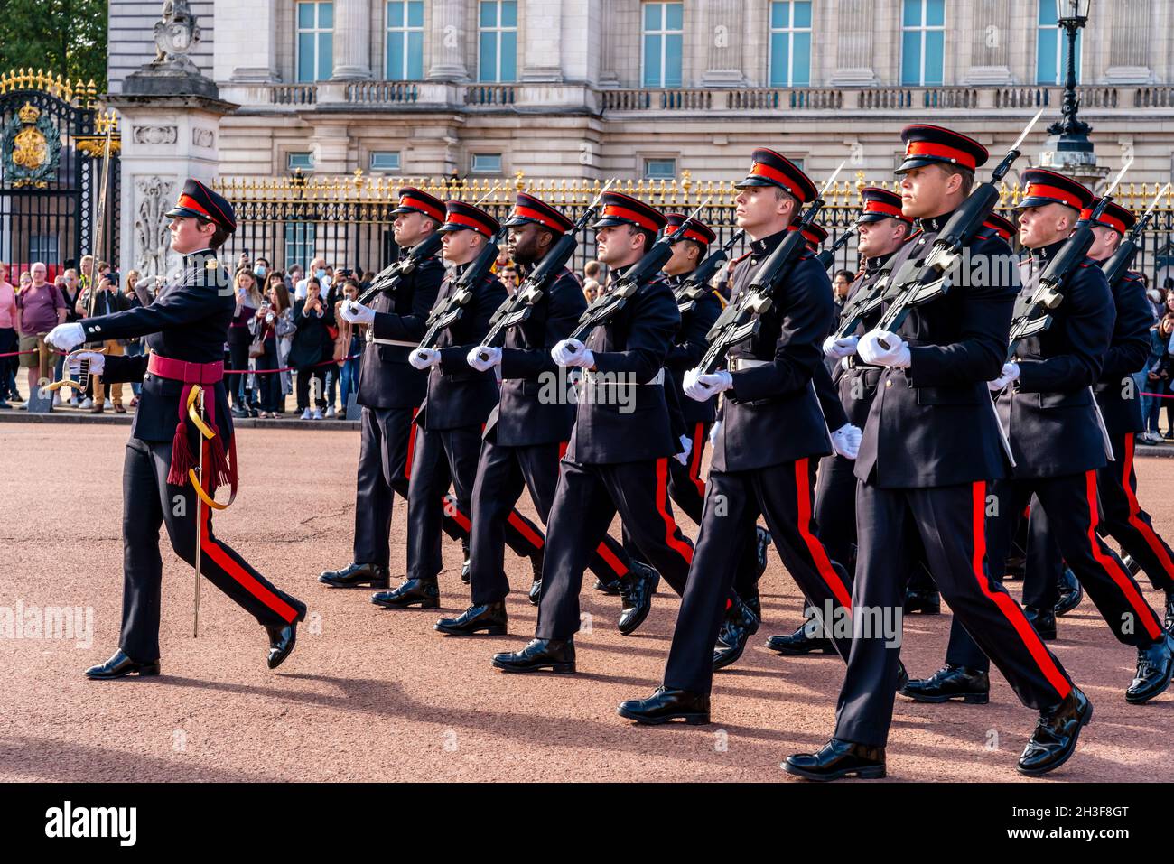 The Changing Of The Guard Ceremony, Buckingham Palace, London, UK Stock ...