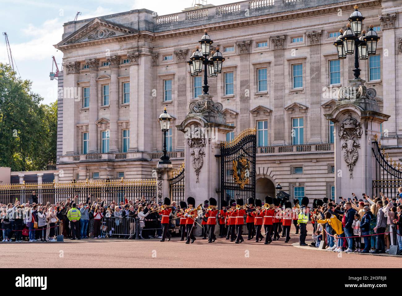 The Changing Of The Guard Ceremony, Buckingham Palace, London, UK Stock ...