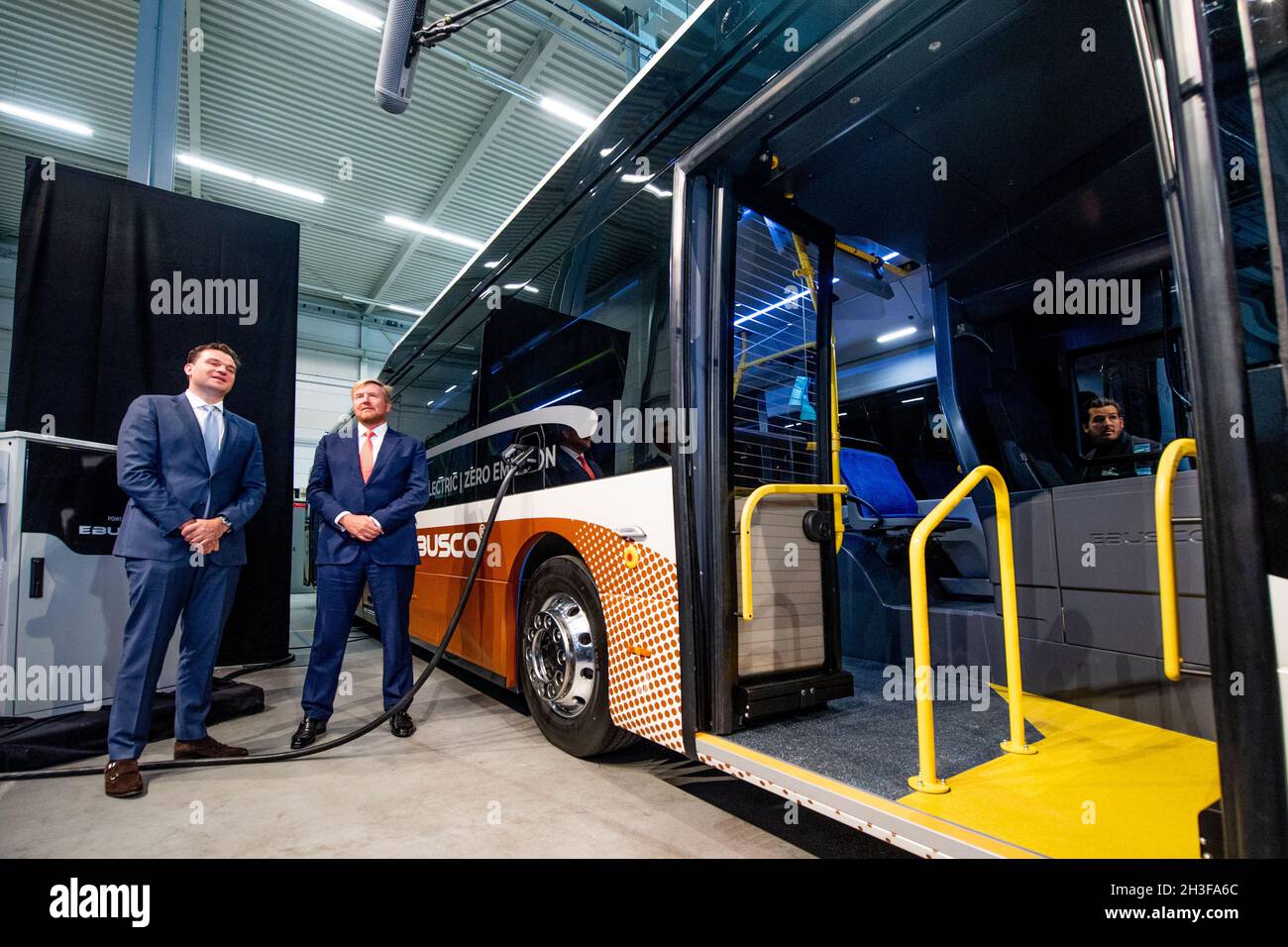 King Willem-Alexander at the opening of the new Ebusco factory in Deurne. Ebusco is a developer ...