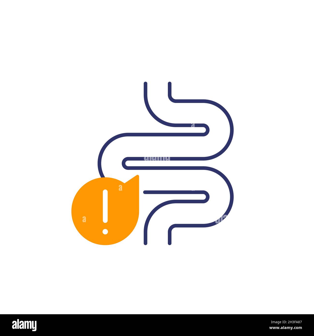 constipation in bowel icon, vector Stock Vector Image & Art - Alamy