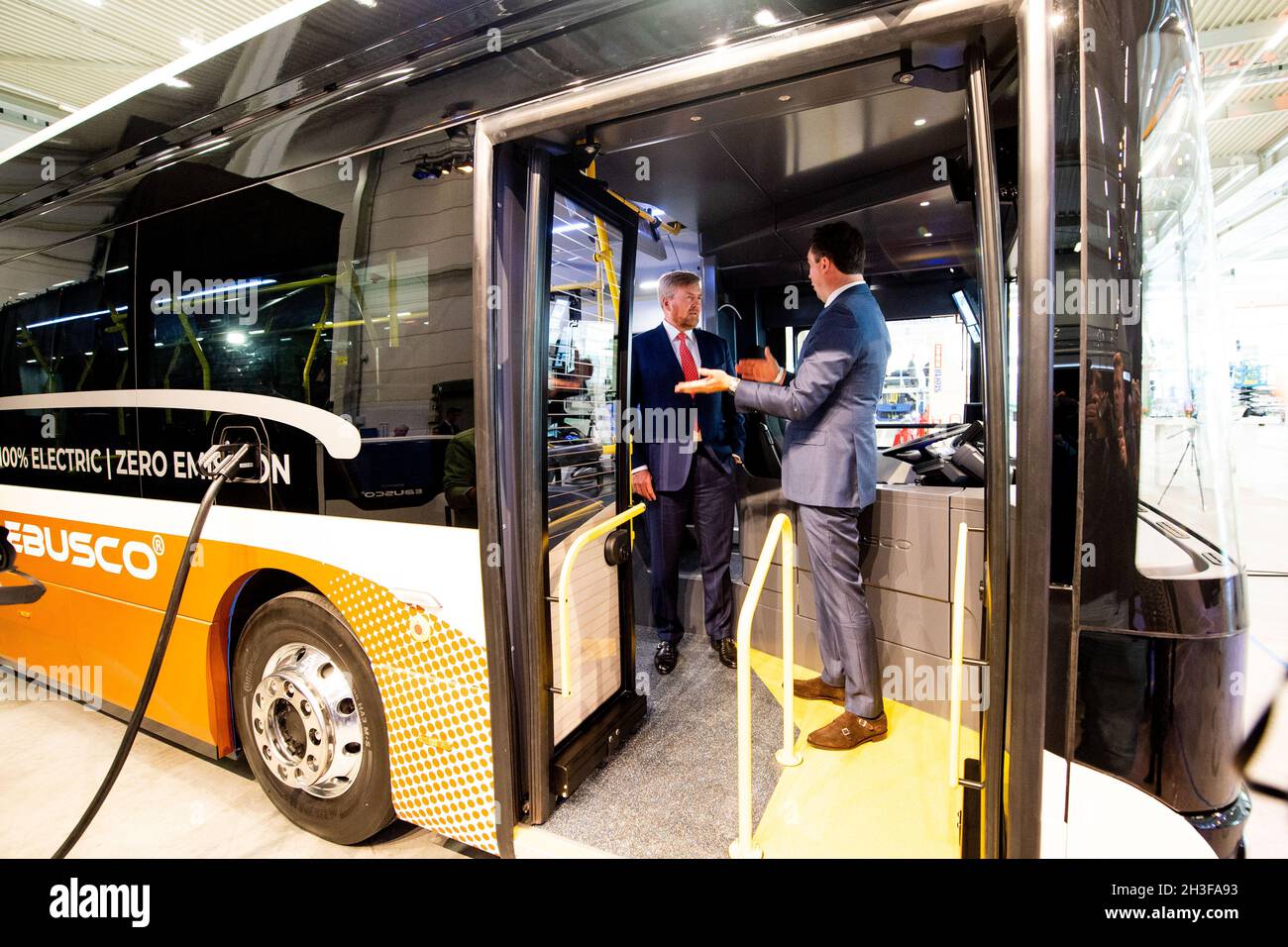 King Willem-Alexander at the opening of the new Ebusco factory in Deurne. Ebusco is a developer ...