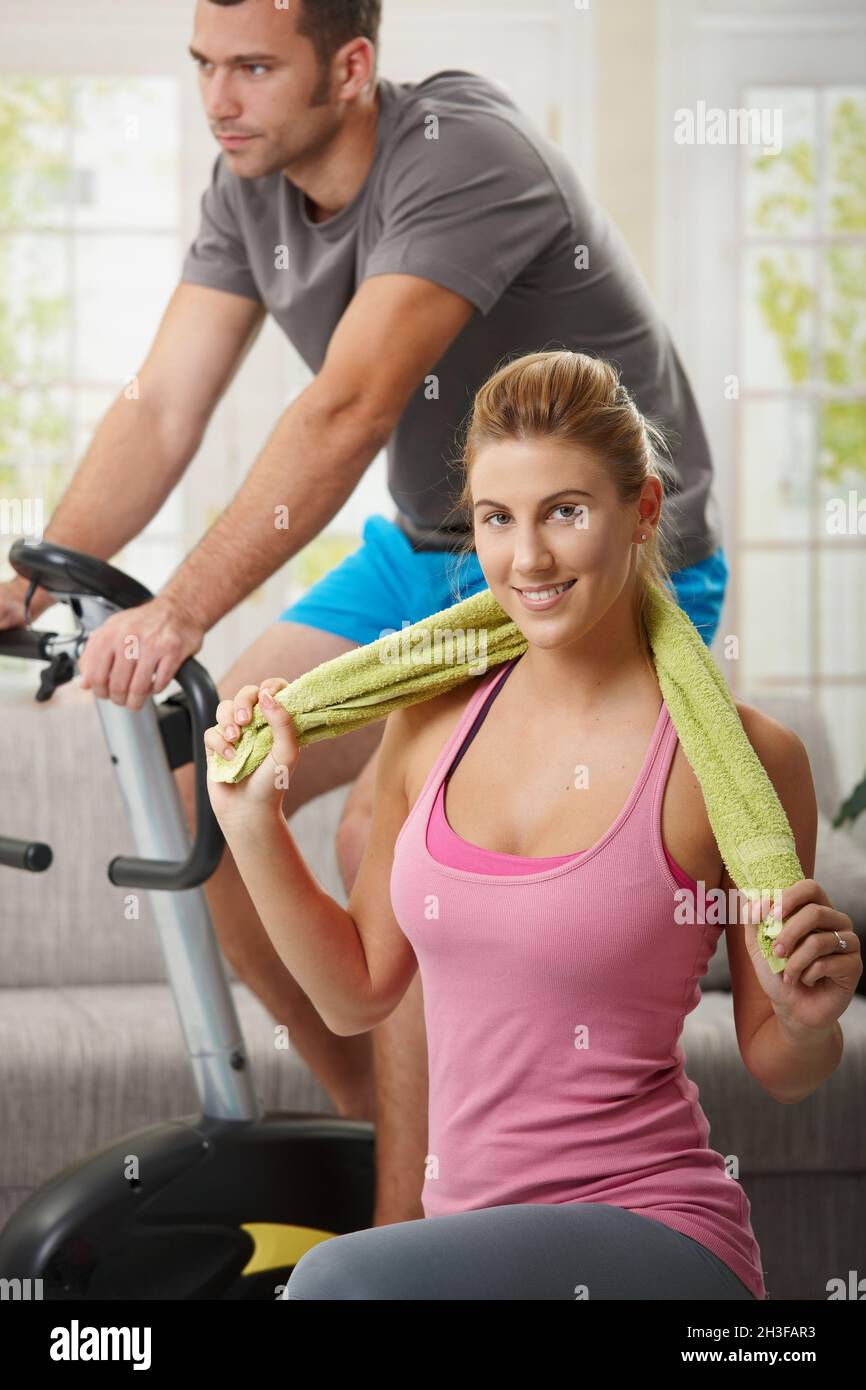 Fittness at home Stock Photo - Alamy