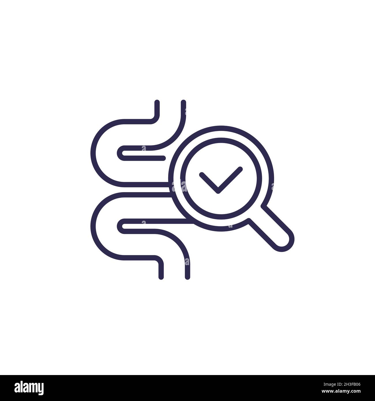 Intestines colon line icon Cut Out Stock Images & Pictures - Alamy