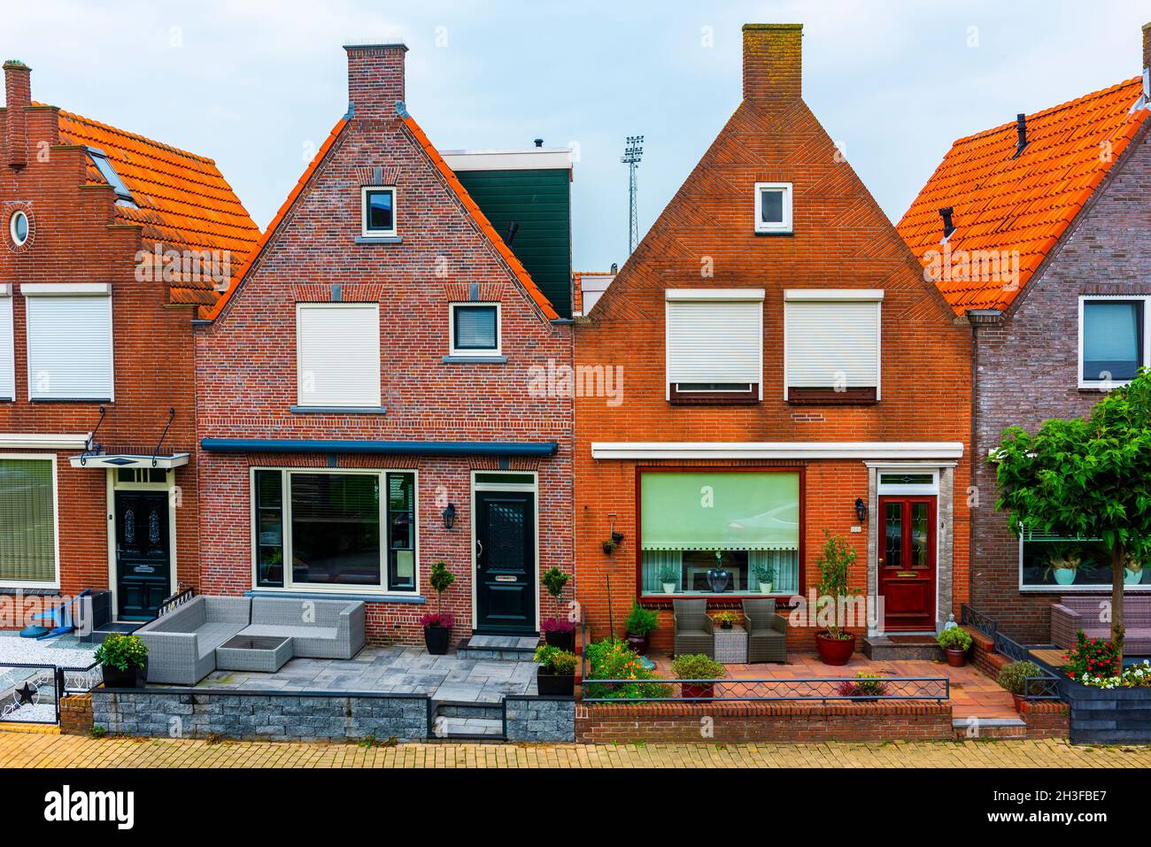 VOLENDAM, NETHERLANDS. Typical Dutch village houses in Volendam ...
