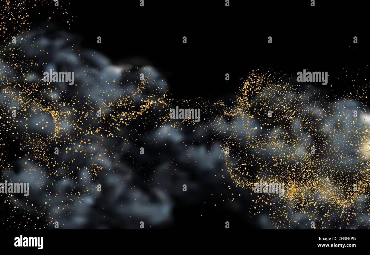 Holiday Abstract black powder cloud smoke design element Stock Vector ...