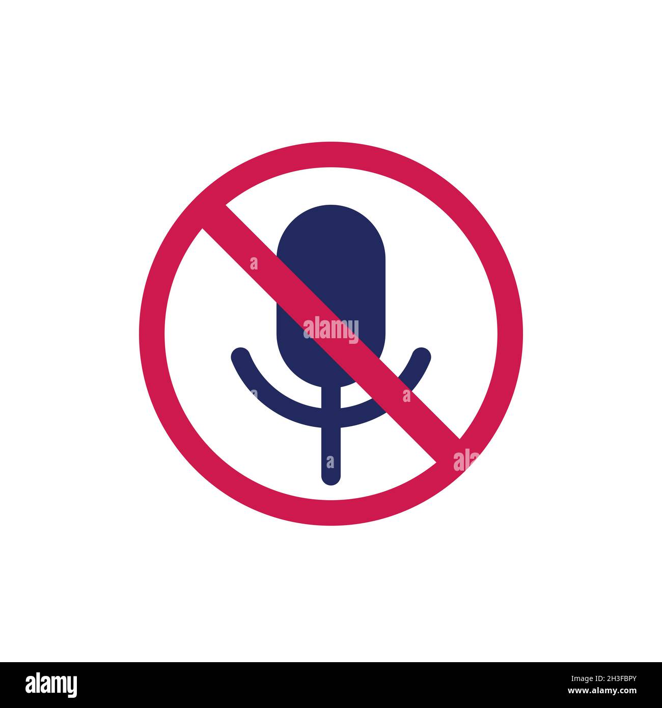 no recording vector sign with a microphone Stock Vector Image & Art - Alamy