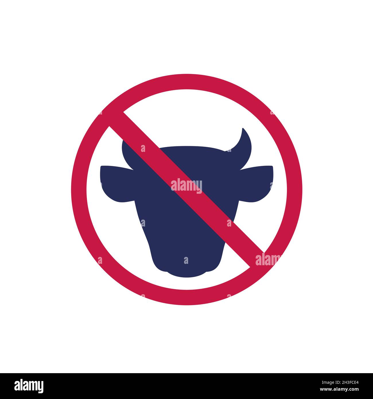 no cattle and cows vector sign Stock Vector Image & Art - Alamy