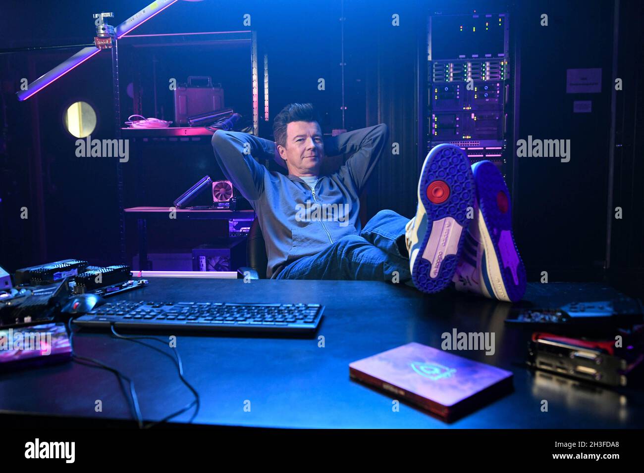 EDITORIAL USE ONLY Singer-songwriter, Rick Astley appears in a video ...