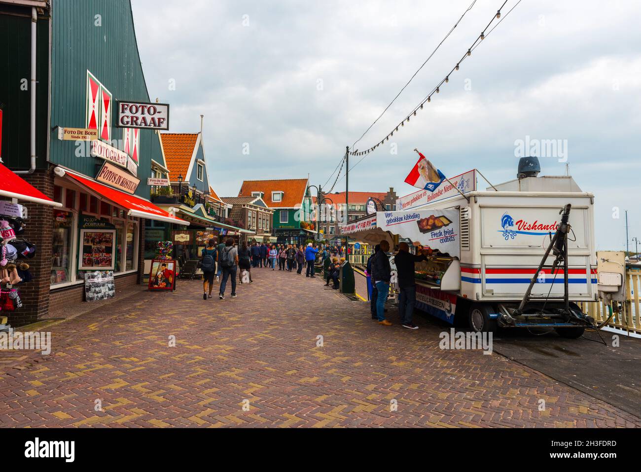 VOLENDAM, NETHERLANDS - SEPTEMBER 25, 2017: Volendam is a town in North ...
