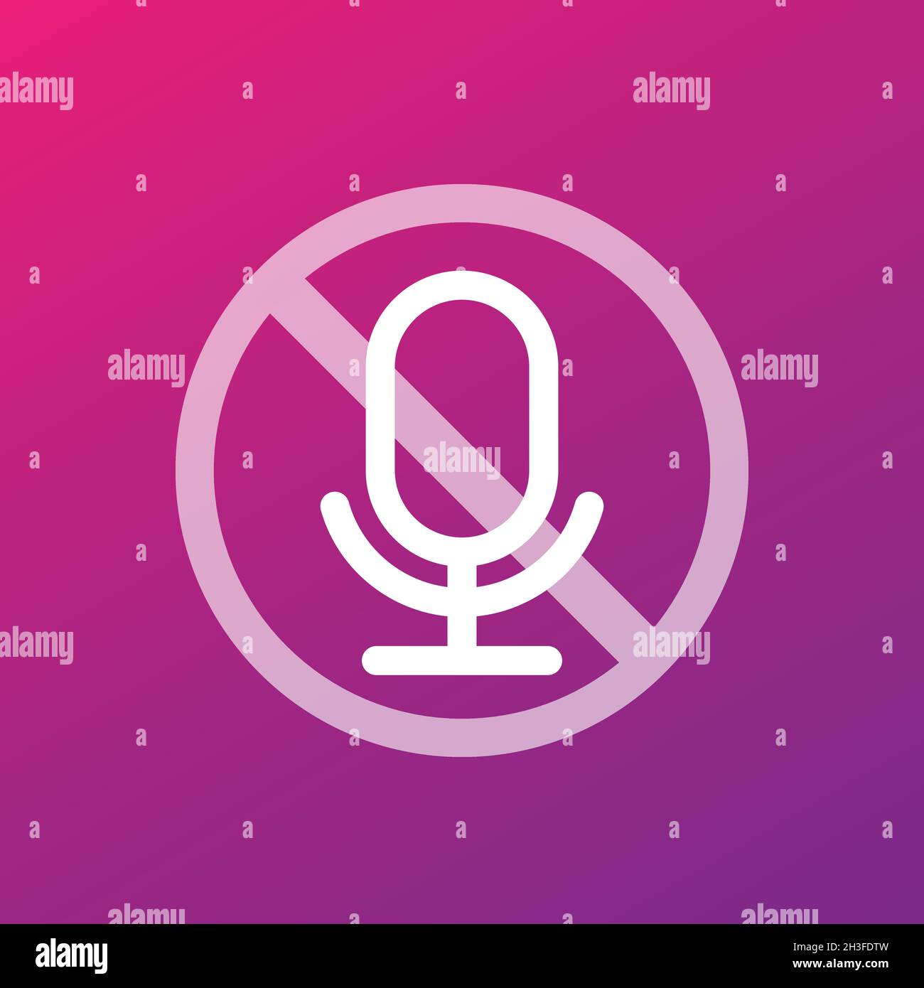 no recording vector icon with a microphone Stock Vector Image & Art - Alamy
