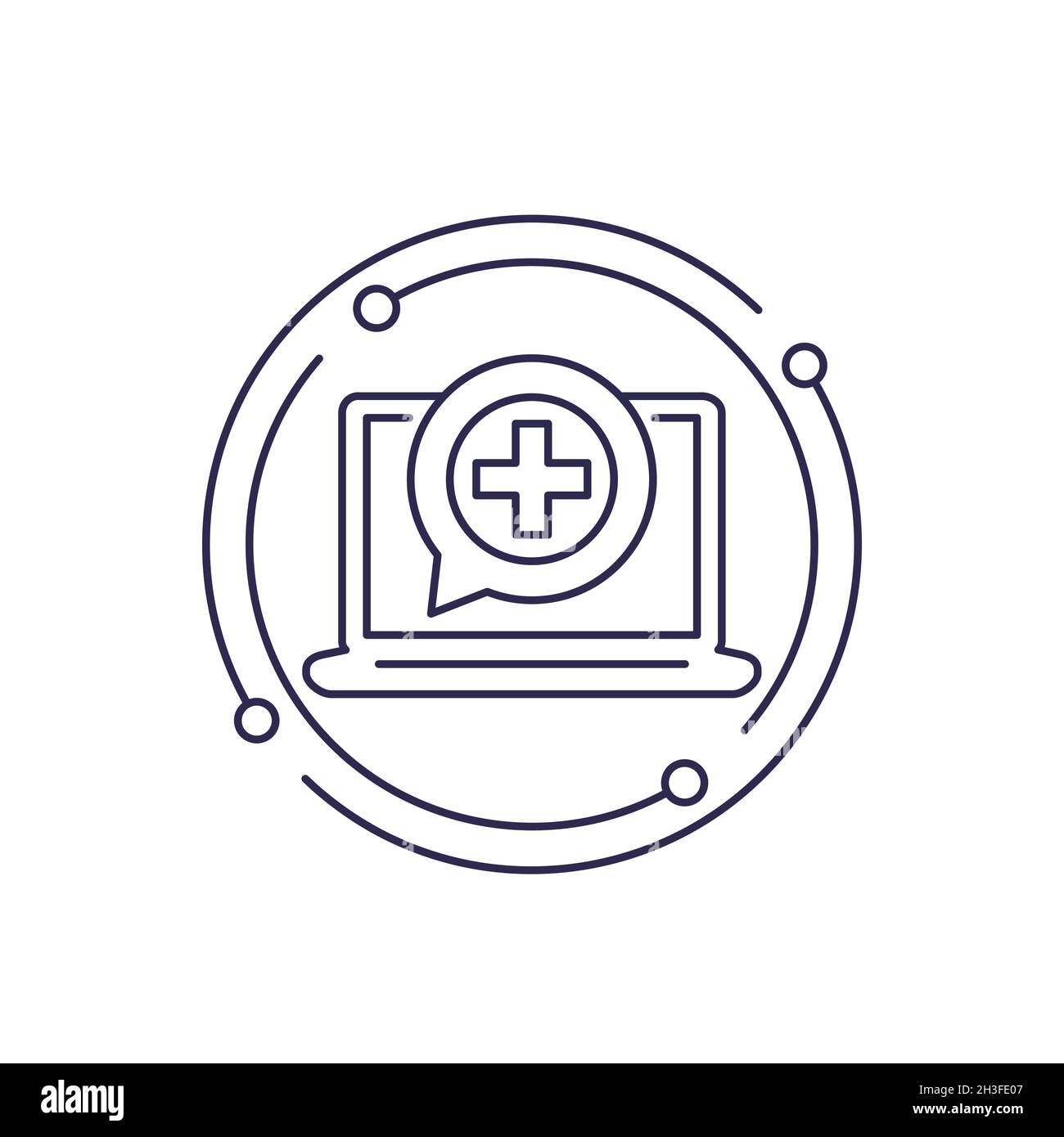 Telemedicine, online medical consultation icon Stock Vector Image & Art ...