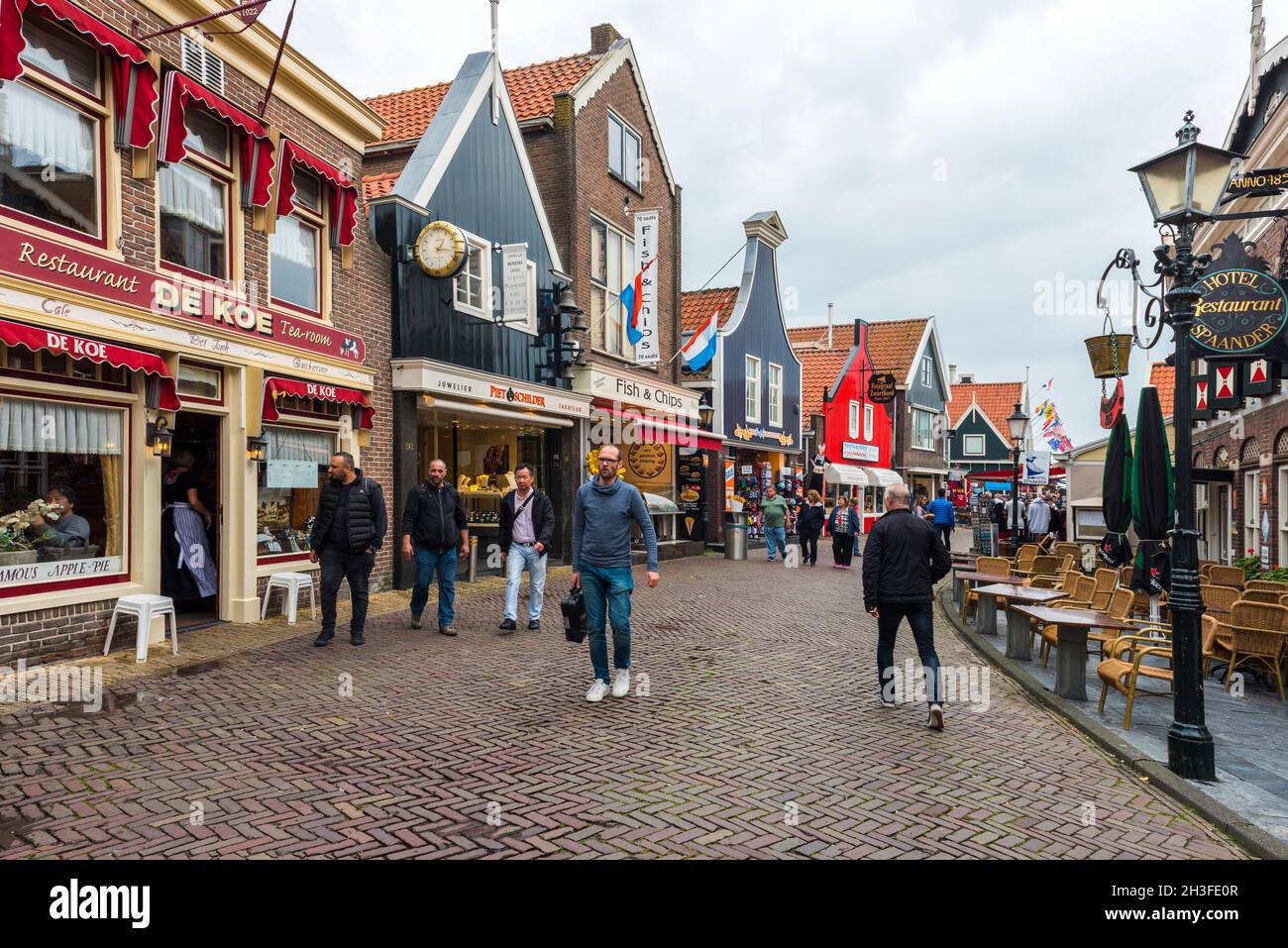 VOLENDAM, NETHERLANDS - SEPTEMBER 25, 2017: Volendam is a town in North ...