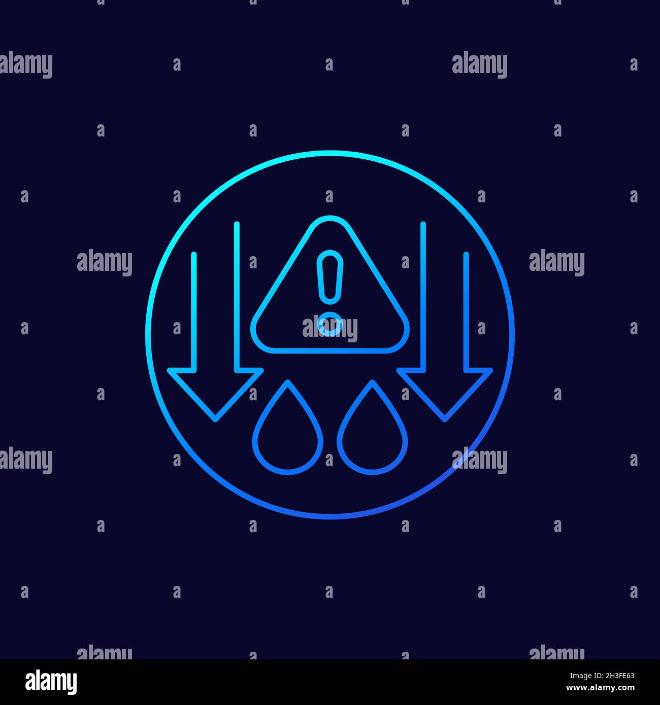 low water warning line icon Stock Vector Image & Art - Alamy