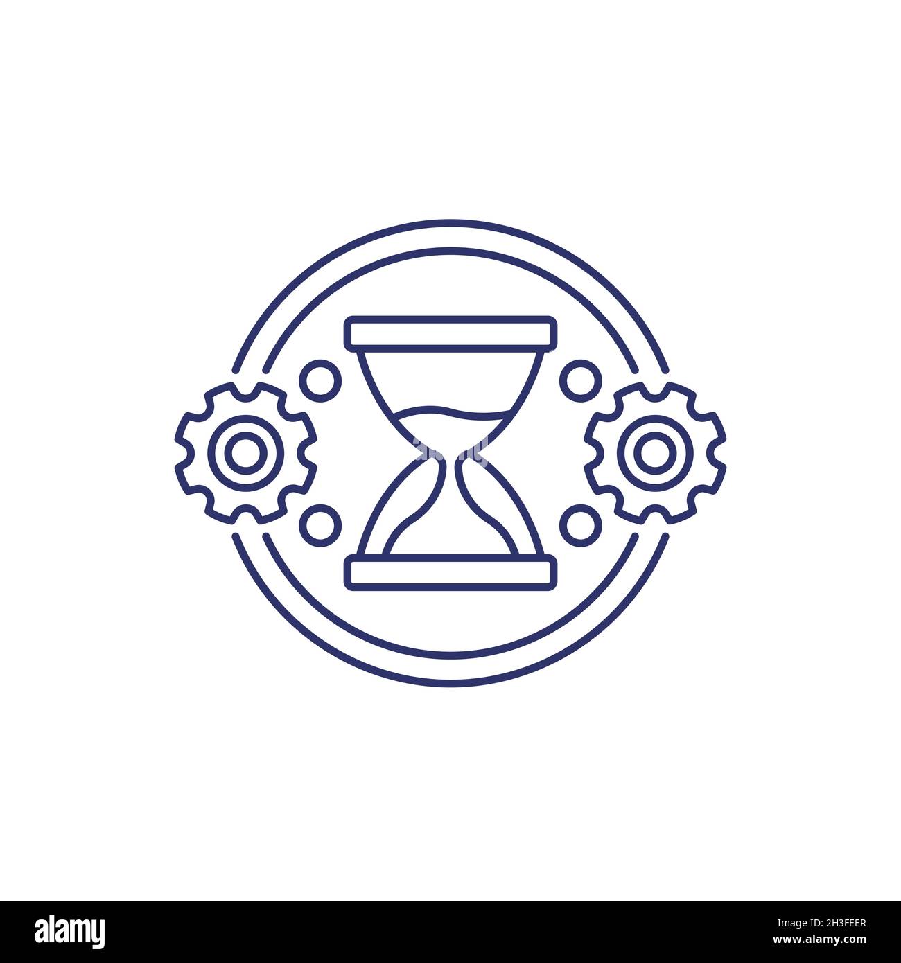 efficiency, time management and productivity icon Stock Vector Image ...