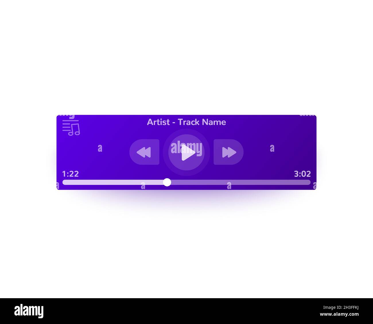 Music player ui, mobile interface design for web Stock Vector Image ...