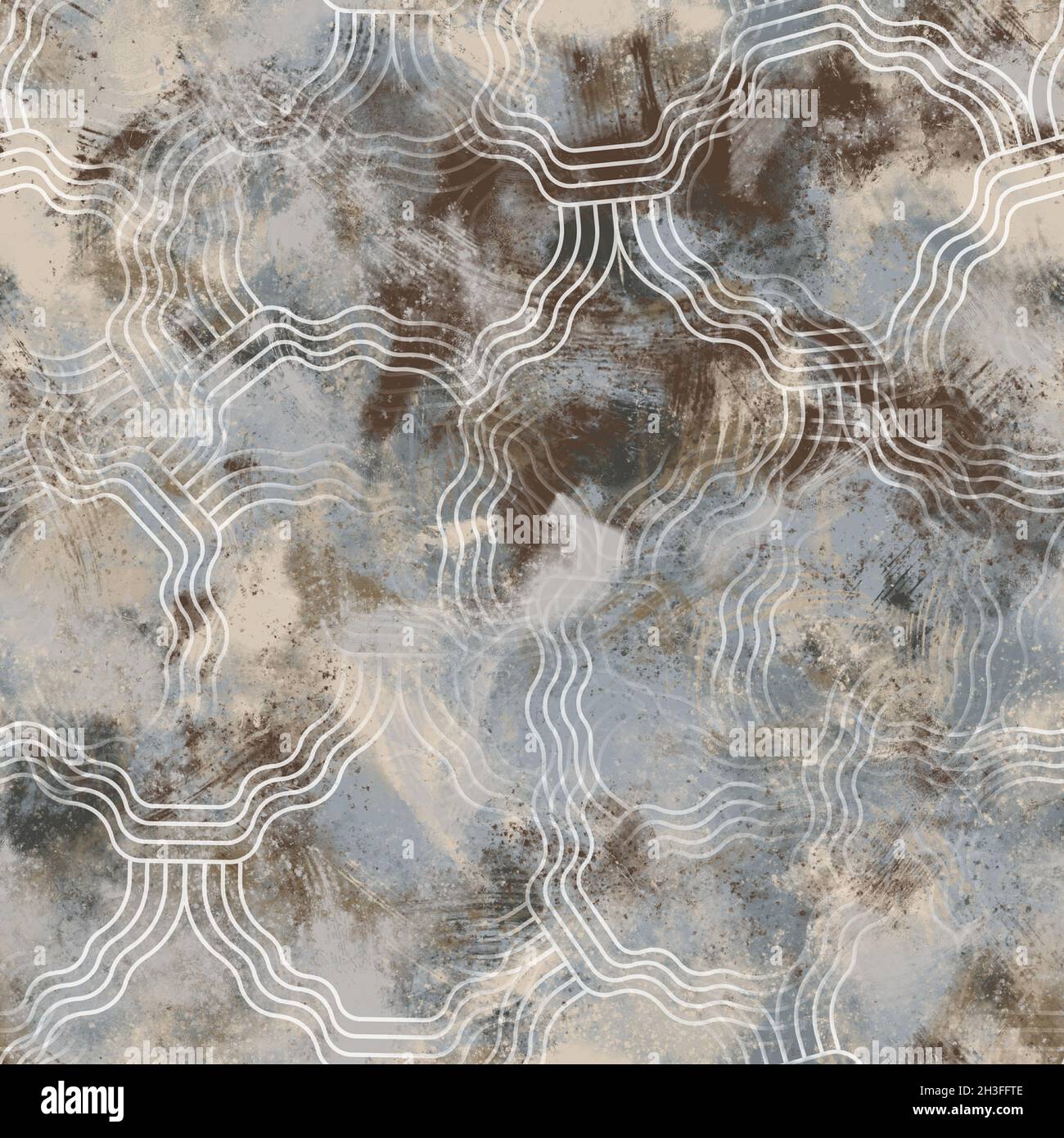 Seamless neutral and white grungy classic abstract surface pattern ...