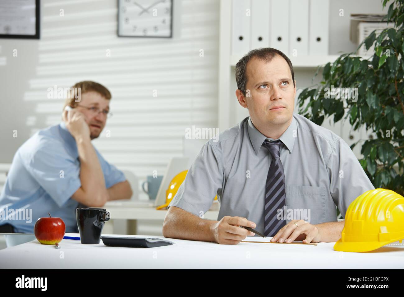 Engineer thinking Stock Photo - Alamy