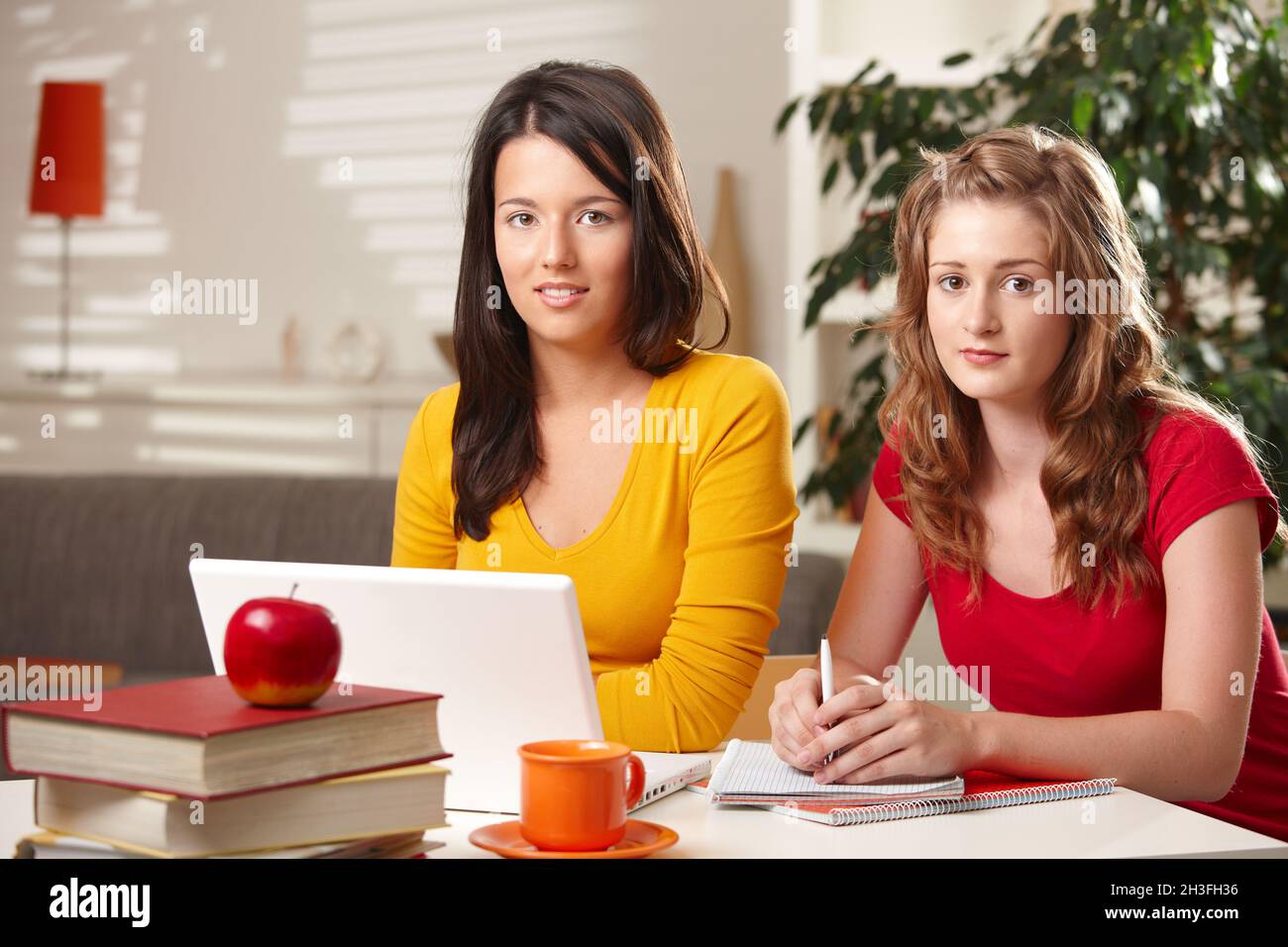 Hightschool students learning at home Stock Photo - Alamy