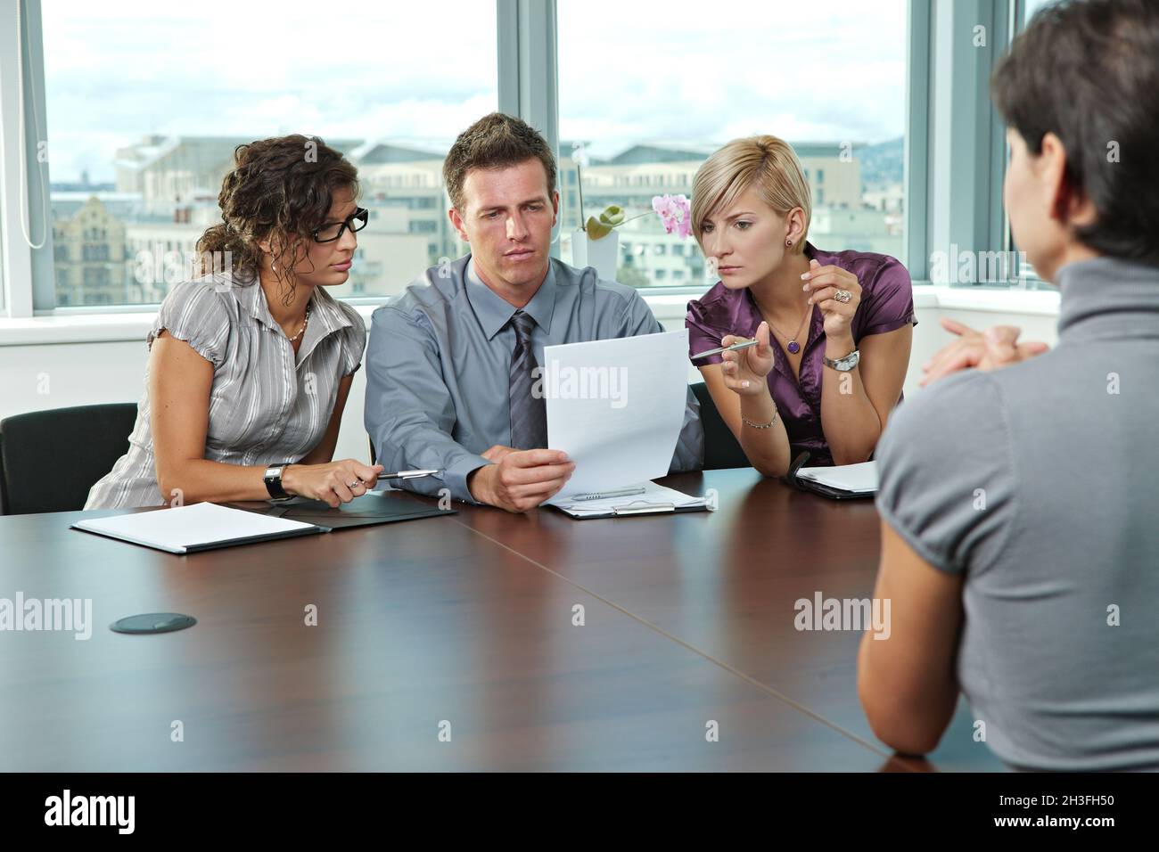 Business people at job interview Stock Photo - Alamy