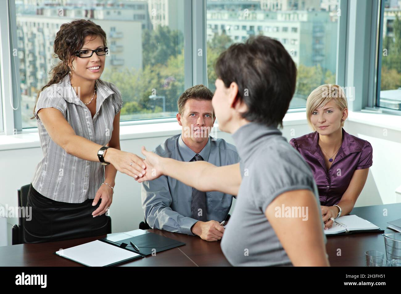 Business people at job interview Stock Photo - Alamy