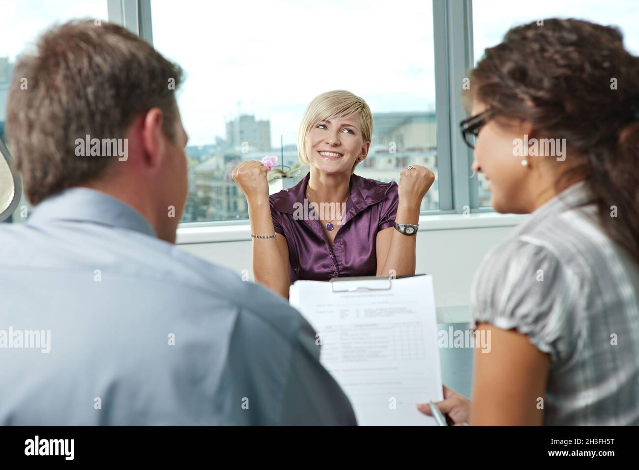 Successful job interview Stock Photo - Alamy