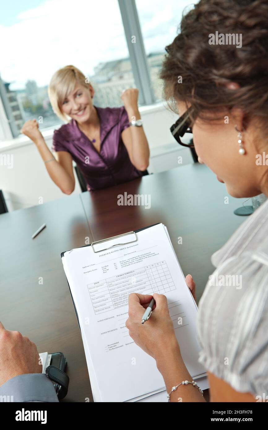 Successful job interview Stock Photo - Alamy
