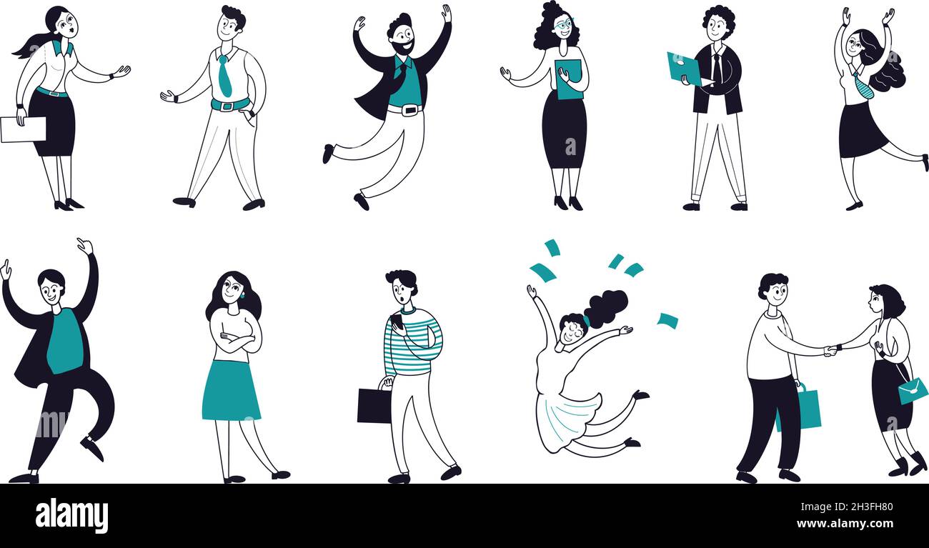 Woman enjoying her job Stock Vector Images - Alamy