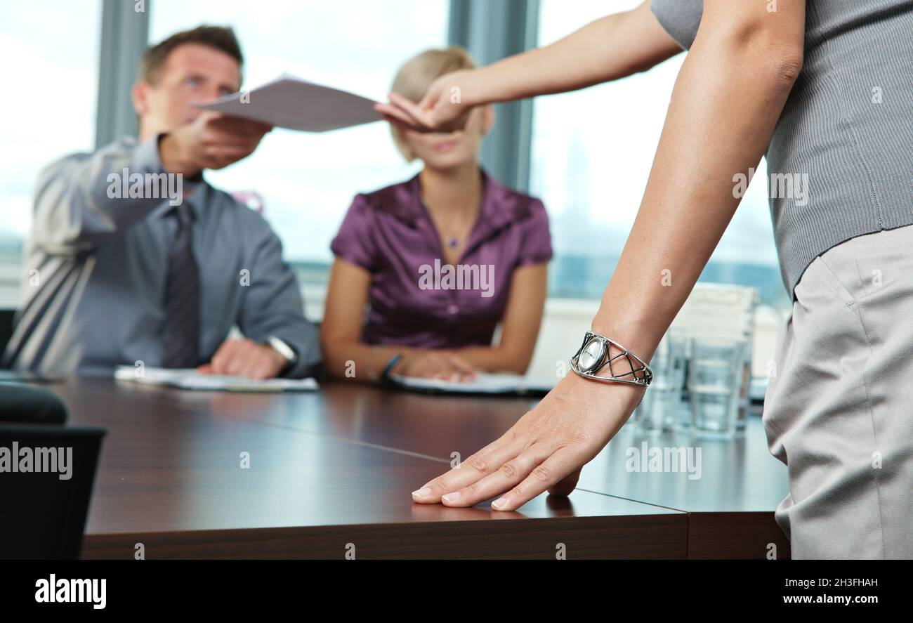 Hand on business meeting Stock Photo - Alamy