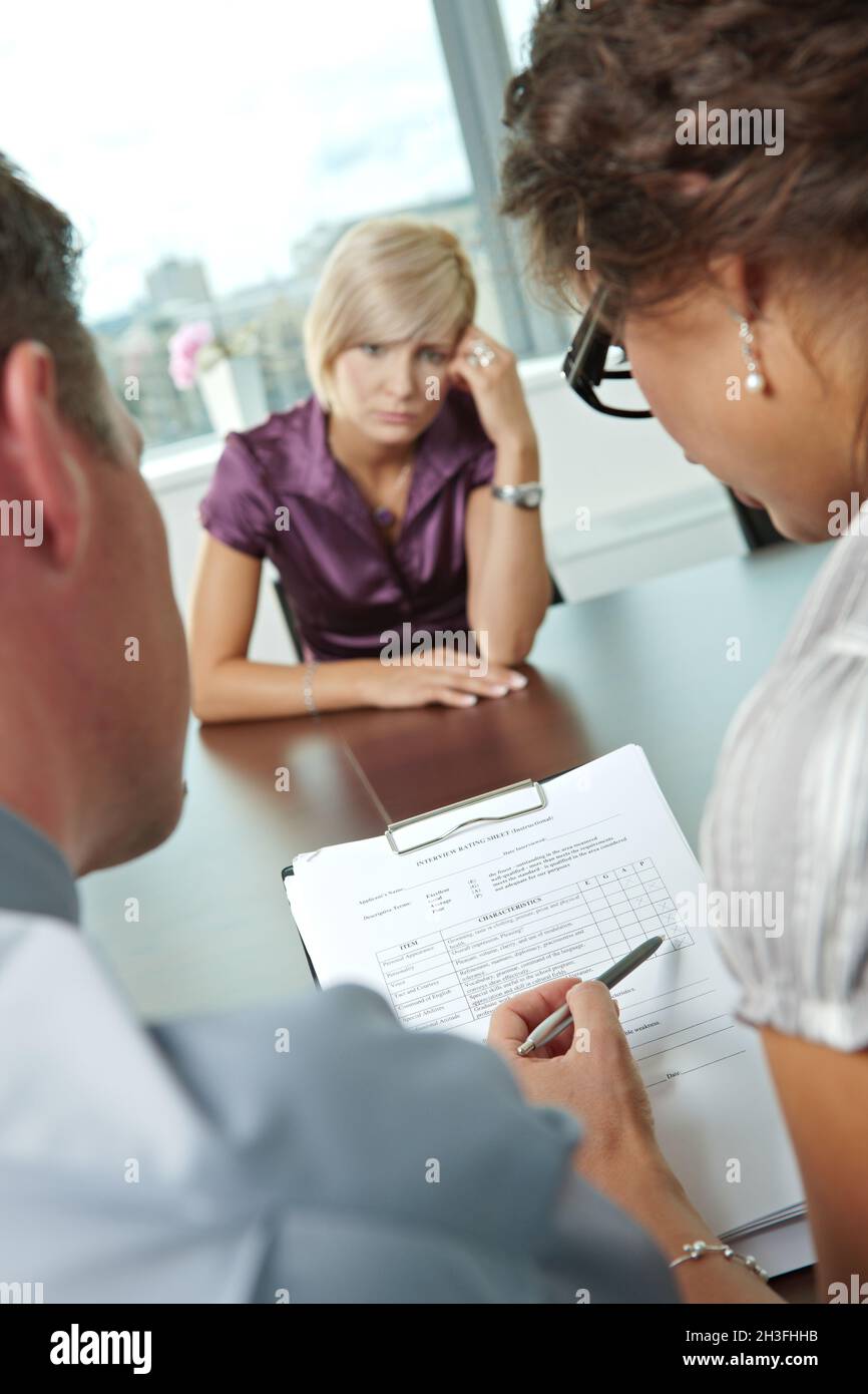 Crying during job interview Stock Photo - Alamy
