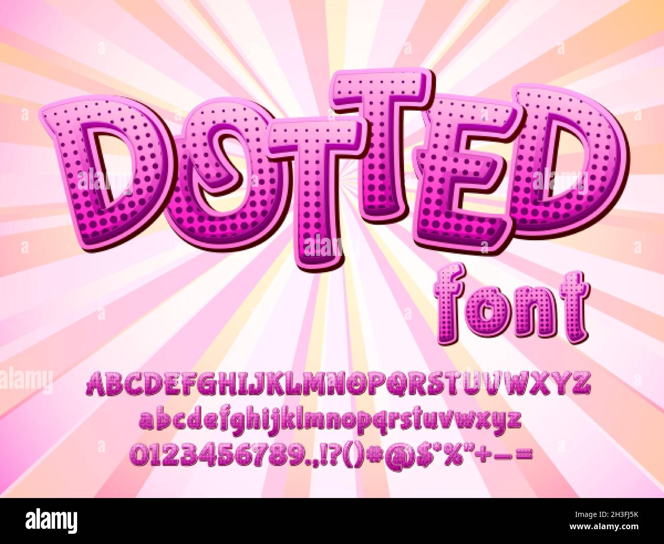 3d comic font. Kids alphabet, retro graphic style letters numbers ...