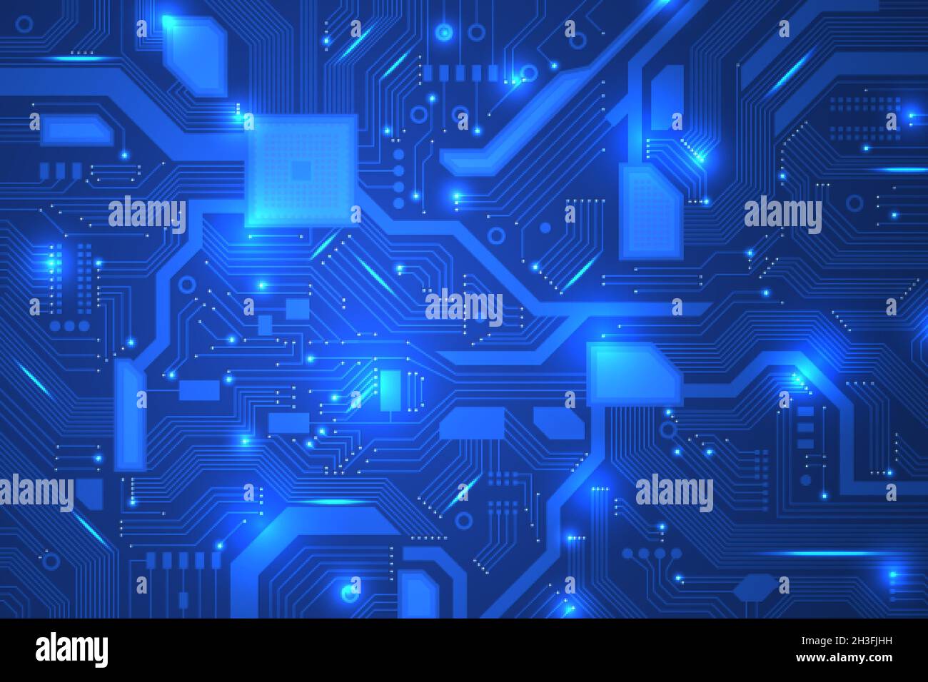 Circuit board. Industrial electronics, digital hardware for computer ...