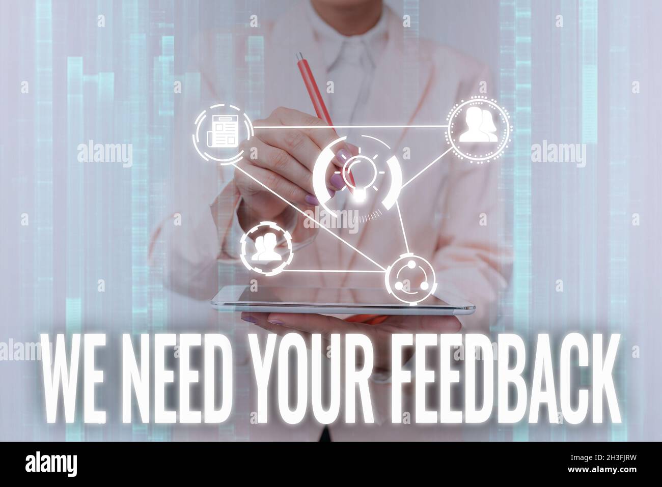 Text showing inspiration We Need Your Feedback. Internet Concept ...