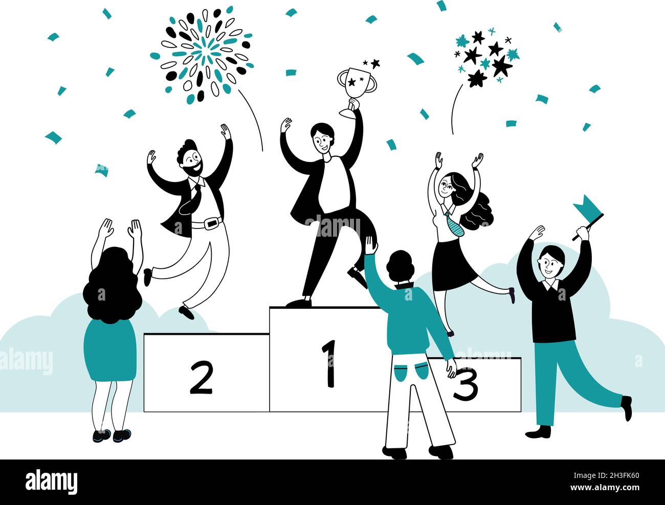 Winner ranking concept. Business results, best performance or campaign ...